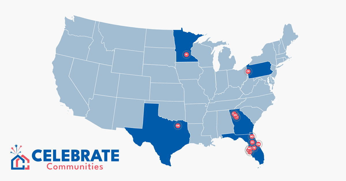 Communities Map | Celebrate Communities & Homes